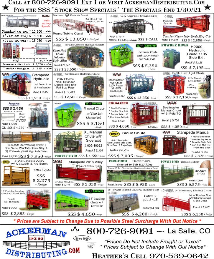 Stock Show Specials get your Equipment Ordered Before the Specials End ...